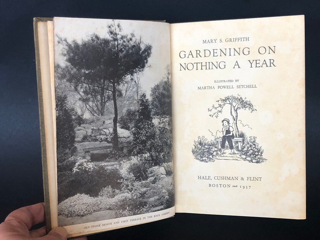 Vintage Gardening Book for Garden Sunroom Room Decor or Gift for ...