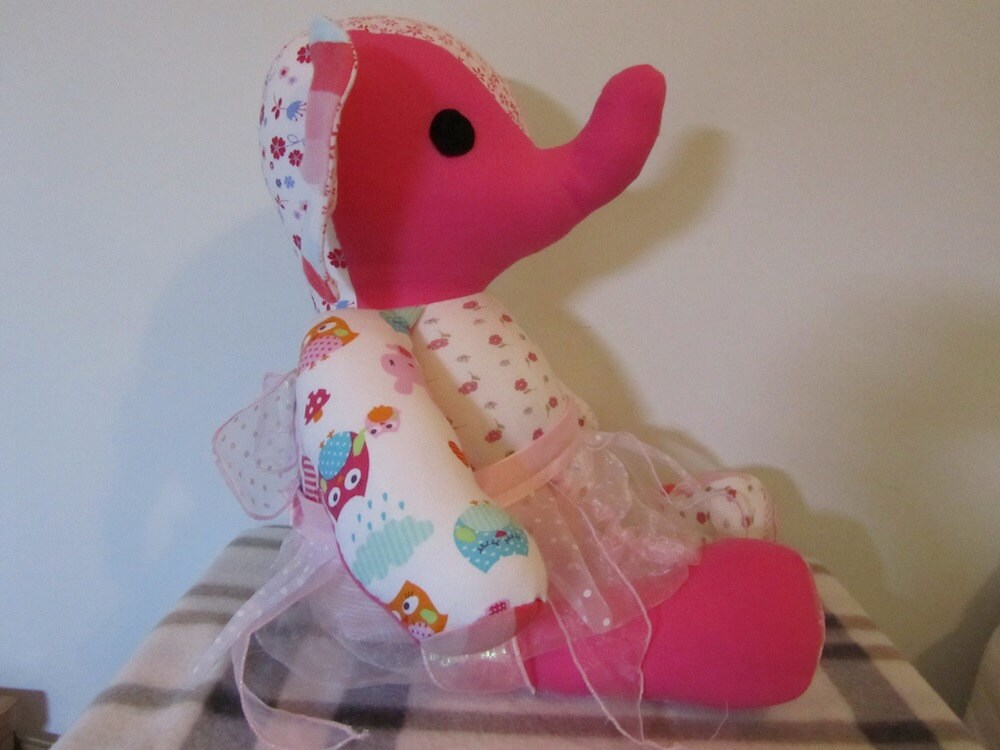 Handmade Custom Memory Elephant Beautiful Memory Softie - Etsy
