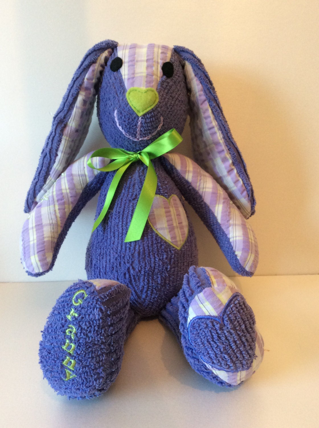 Handmade Custom Memory Bunny - Wonderful Memory Softie Keepsake - Etsy