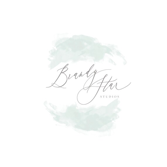 Watercolor Logo Frame Logo Photography Logo and Watermark | Etsy