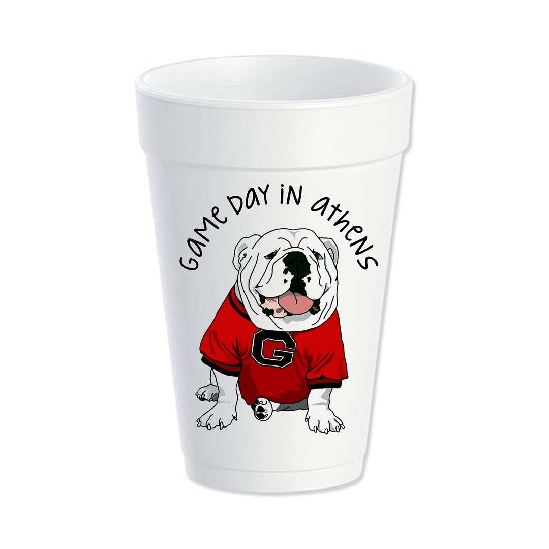 UGA Game Day Styrofoam Cups, Football Cups, Tailgate Party, University ...