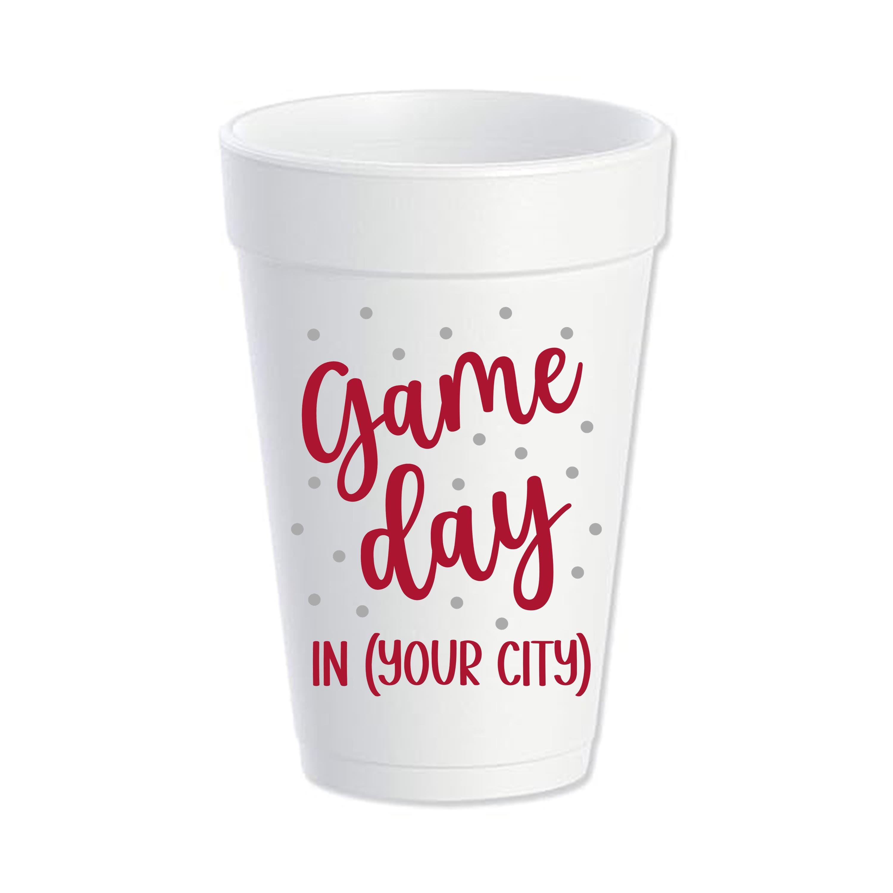 Game Day Custom Styrofoam Cups, Football Foam Cups, Any Team, College ...
