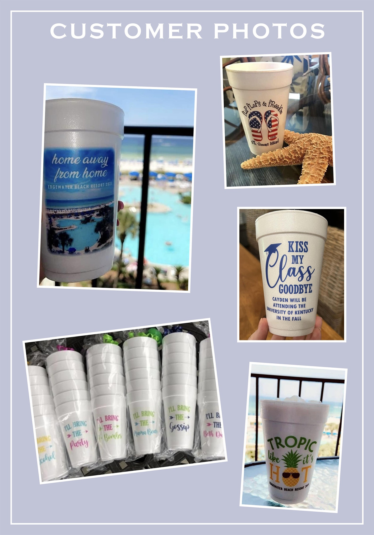 Graduation Custom Styrofoam Cups, High School, College, Graduation ...