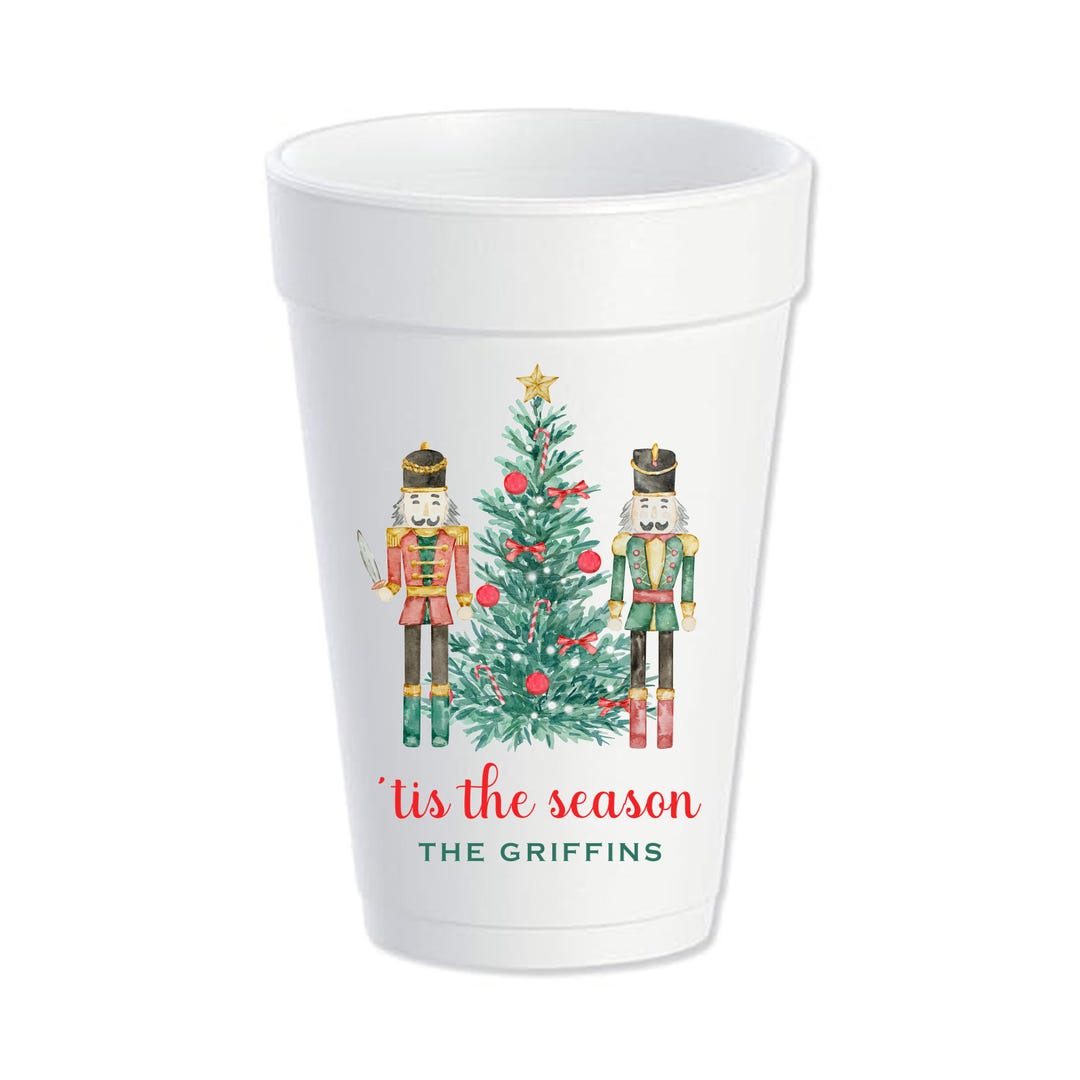 Set of 24 Personalized Styrofoam Cups Nutcracker Christmas - Etsy