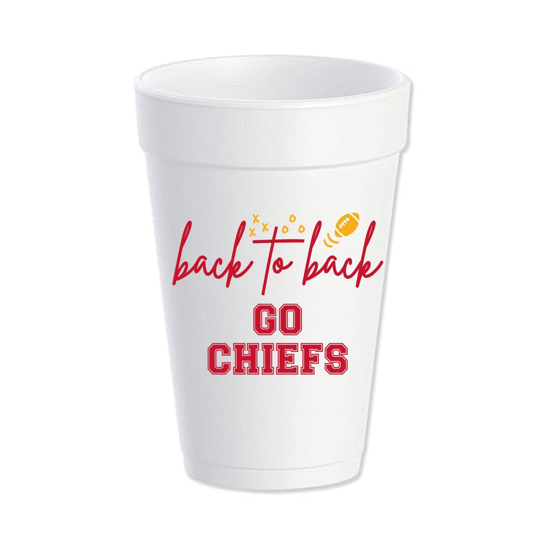 Set of 24 Styrofoam Cups Go Chiefs - Etsy