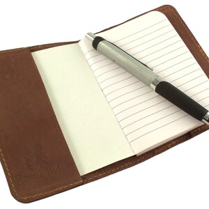 Leather Pocket Notebook, Mini Notebook, Leather Notepad, Small Notebook ...