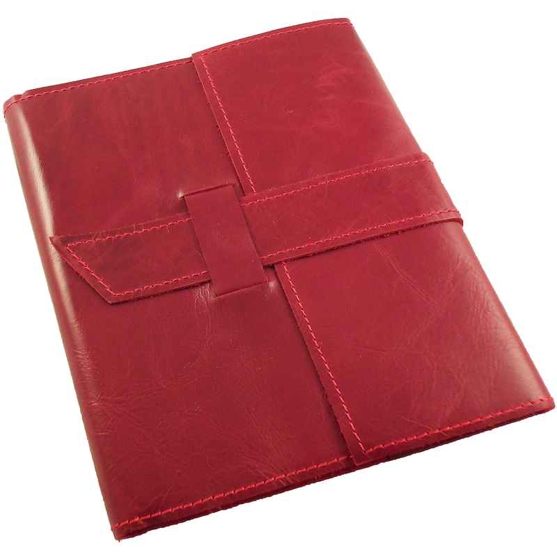 Red Leather Journal - Etsy