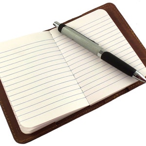 Leather Notepad, Leather Pocket Notebook, Mini Notebook, Small Notebook ...