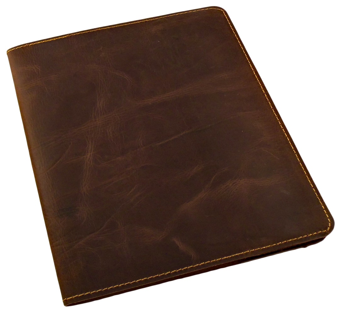 Rustic Leather Composition Notebook Cover: Refillable Writing Journal ...