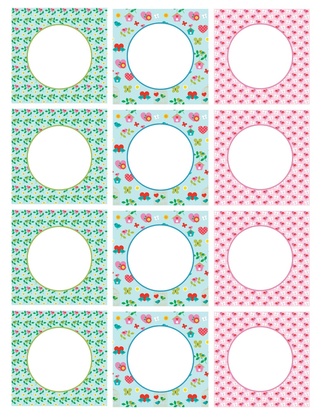 Printable Flower Name Stickers, Gift Tags - Etsy