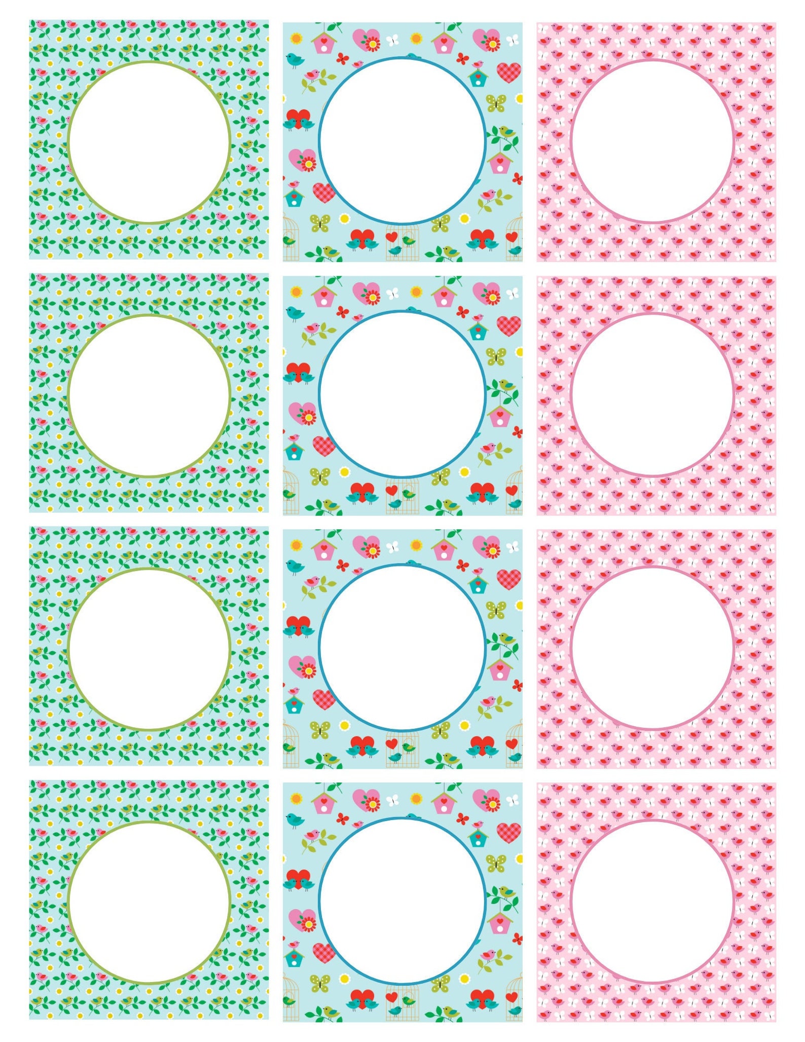 Printable Flower Name Stickers, Gift Tags - Etsy