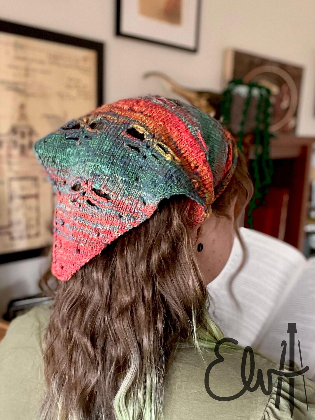 Dragonfly Bandana Knitting PATTERN ONLY - Etsy