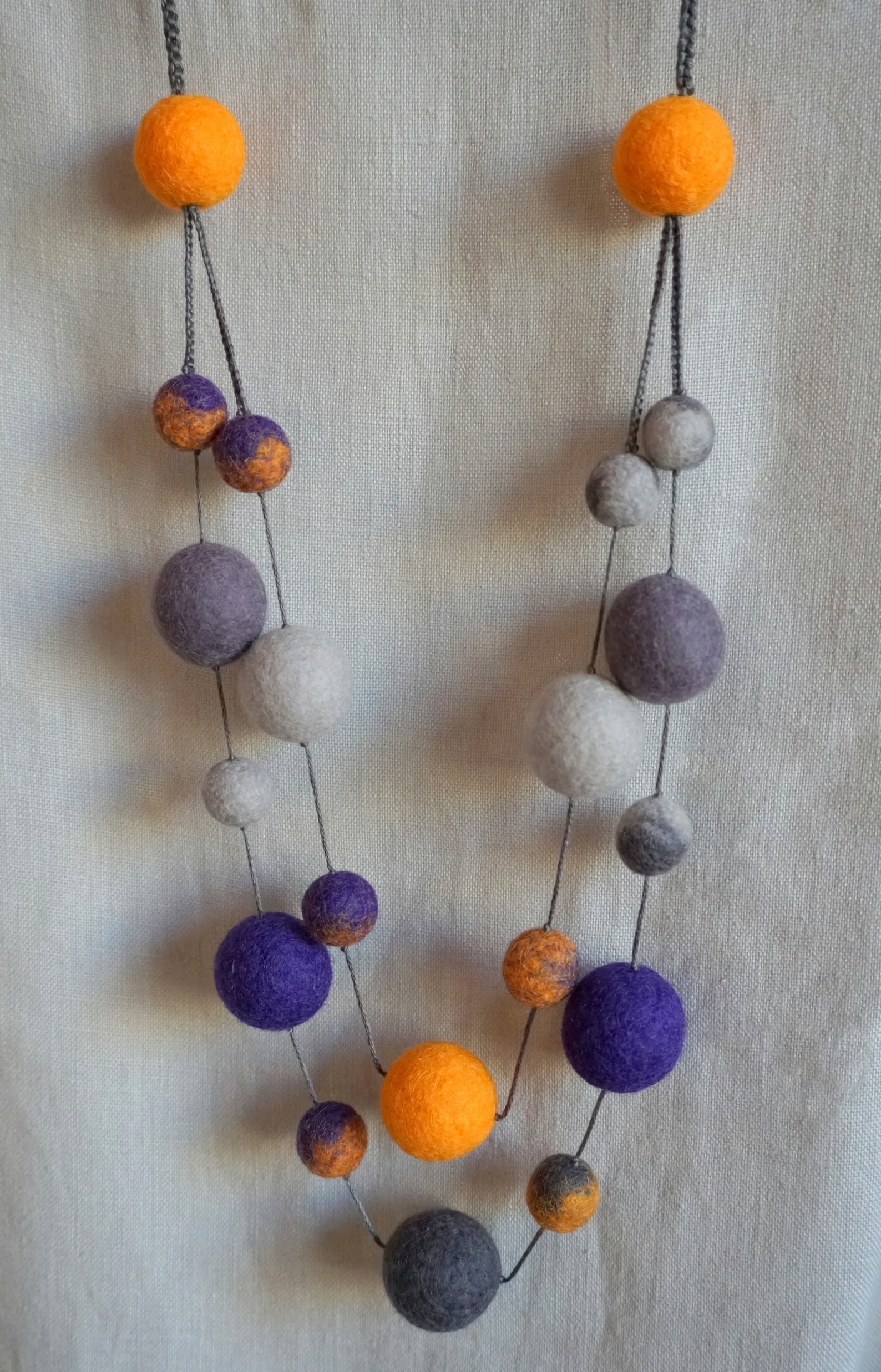 Colorful Necklace Felt Necklace Wool Necklace Felt Jewelry - Etsy