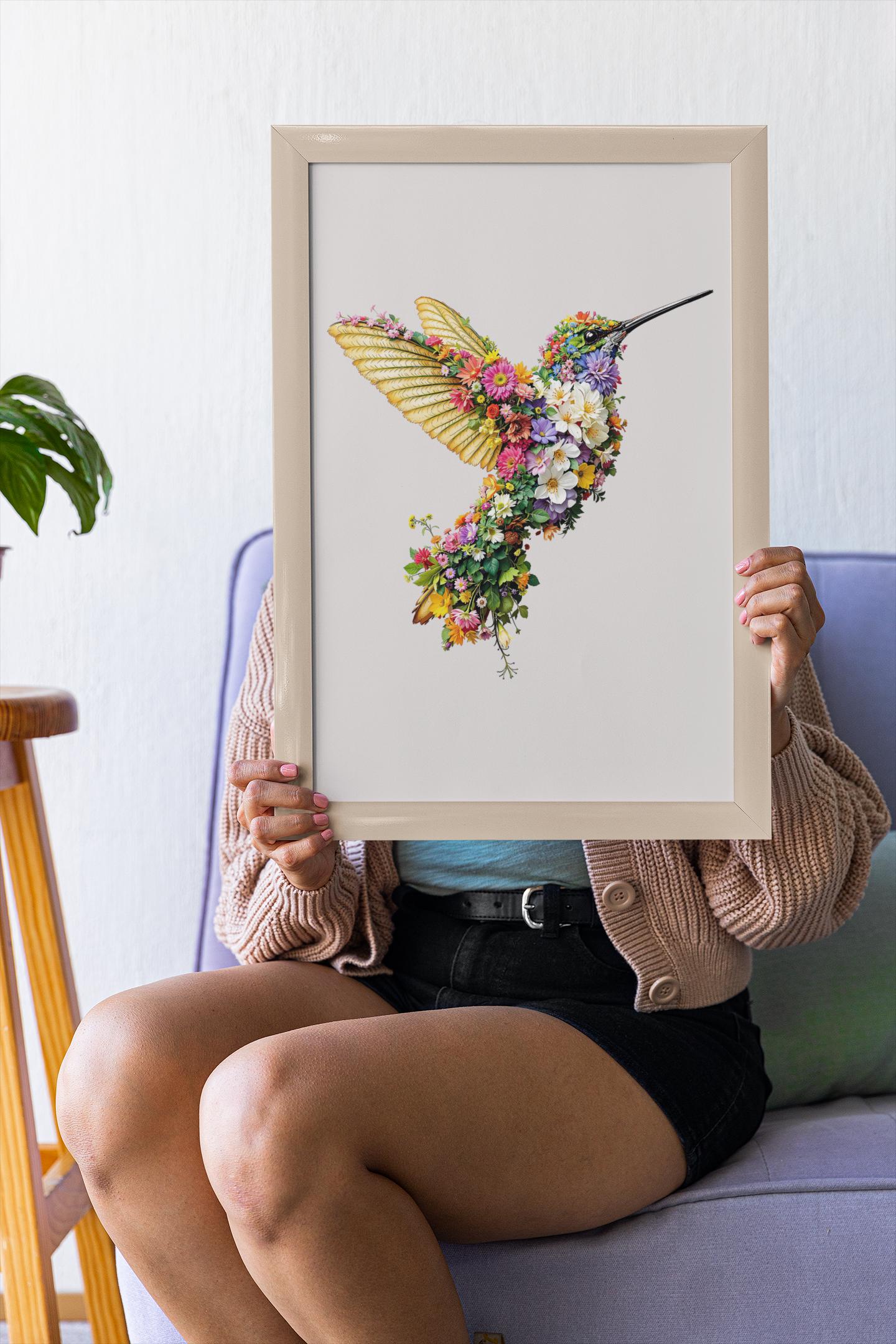 Hummingbird Wall Art, Floral Wall Art, Printable Wall Art, Hummingbird ...