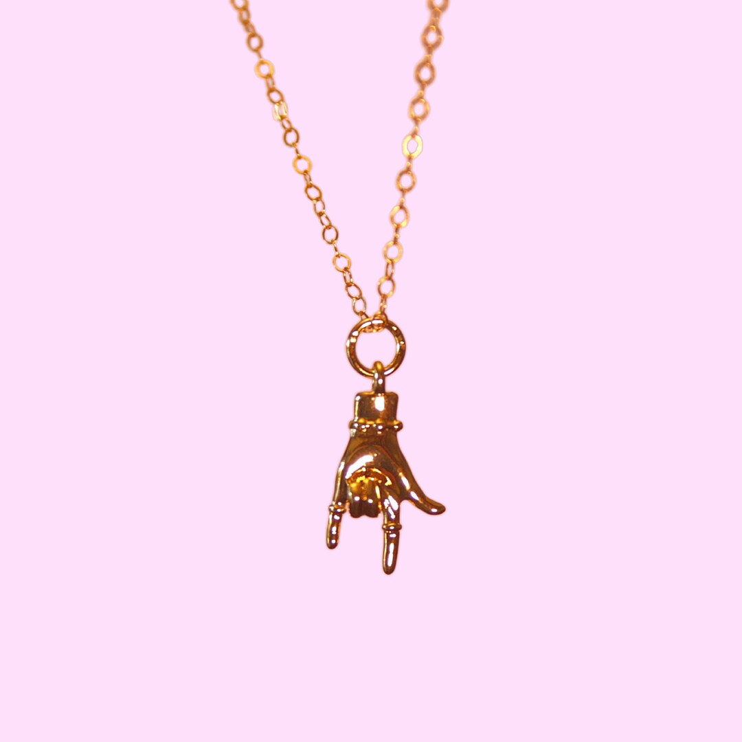 Sign Language Necklace, I Love You Necklace, Best Friend Necklace ...