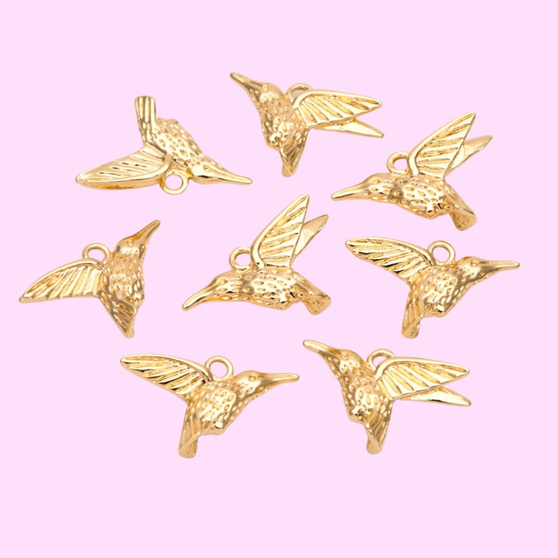 Gold Filled Hummingbird Necklace, Bird Charm, Nature Jewelry - Etsy