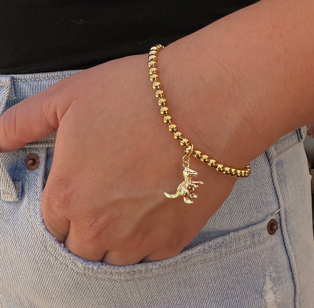 Dinosaur Bracelet, Dinosaur Jewelry, Dinosaur Gifts,charm Bracelet, T ...