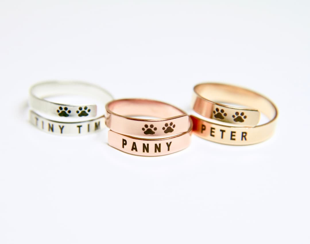 Custom Pet Jewelry | Dog Paw Ring | Custom Dog Ring | Pet Name Ring ...
