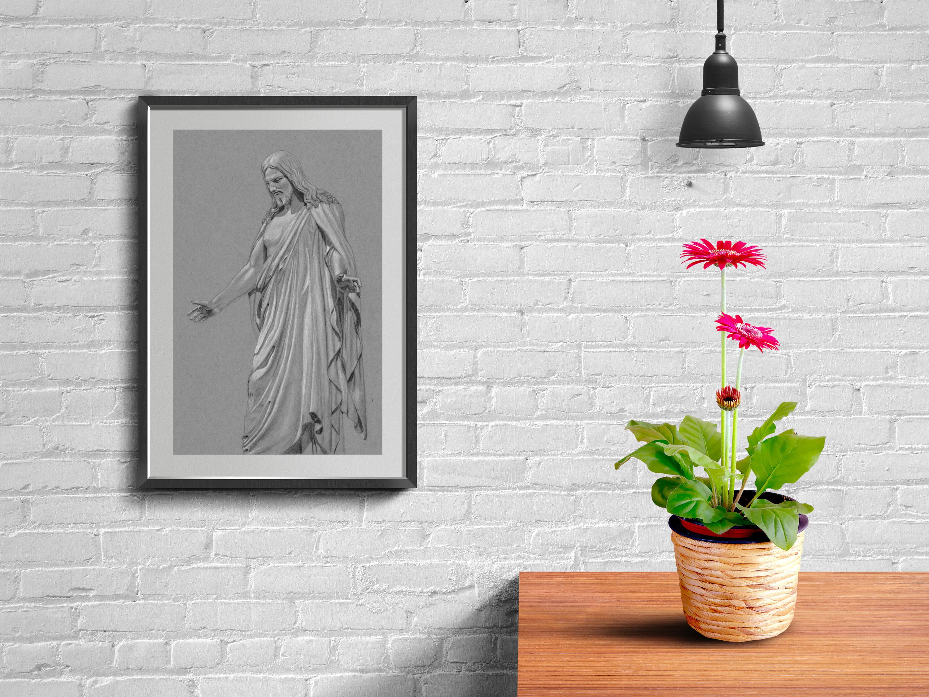 Christ Drawing Art Print LDS Art Christus - Etsy