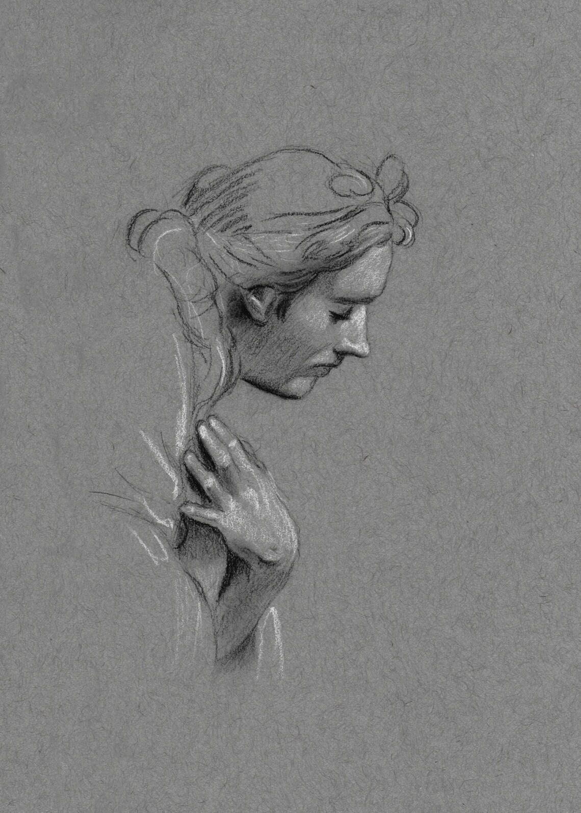 At Peace Drawing Art Print - Christian Art - Praying - Reverent - Etsy