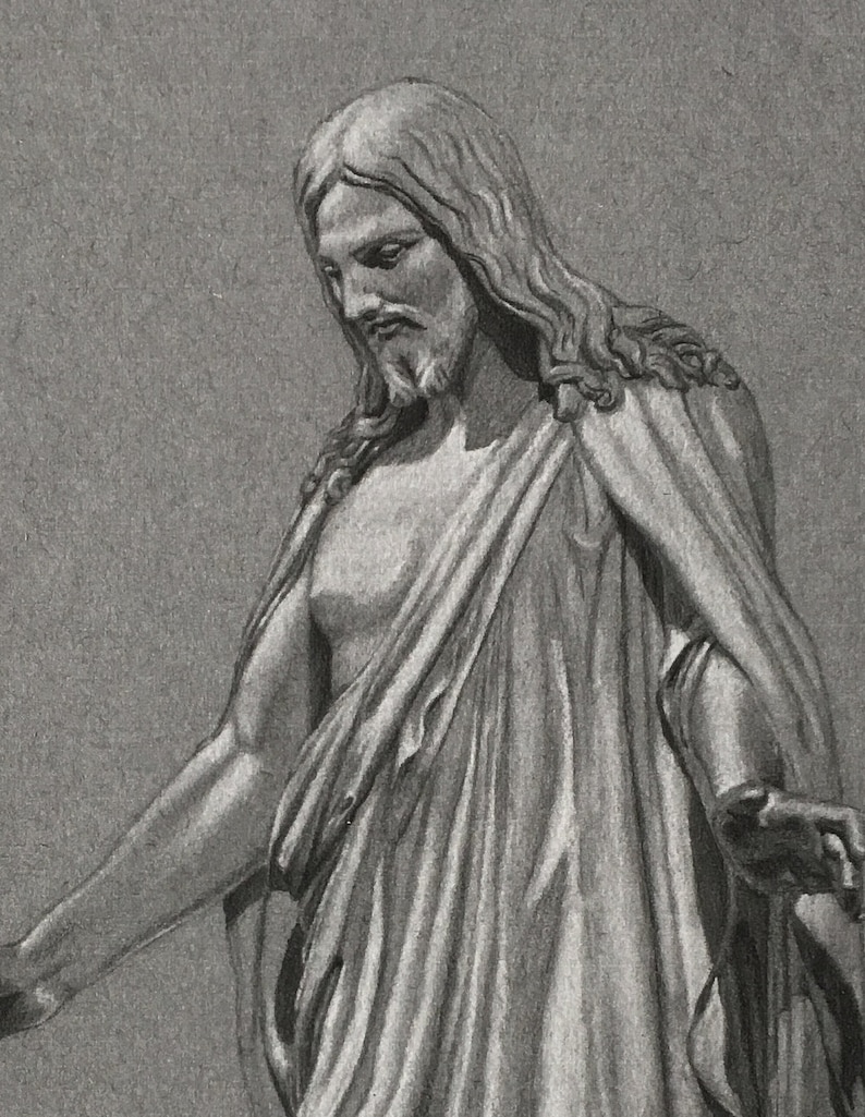 Christ Drawing Art Print LDS Art Christus - Etsy