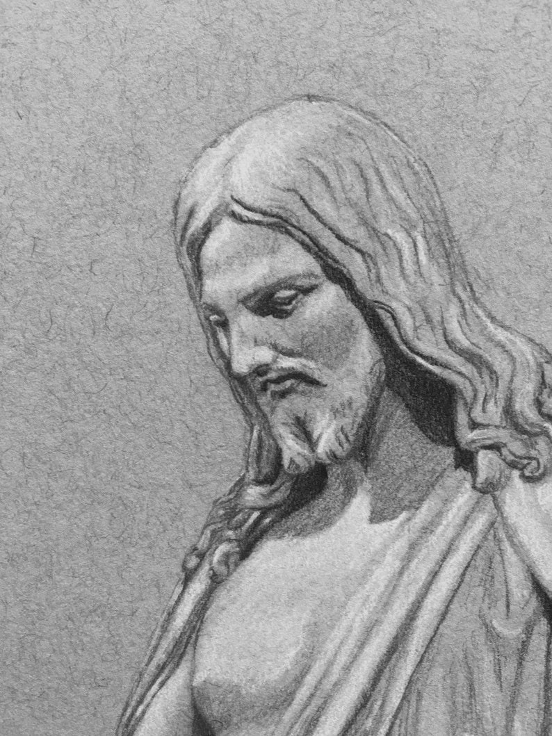 Christ Drawing Art Print LDS Art Christus - Etsy