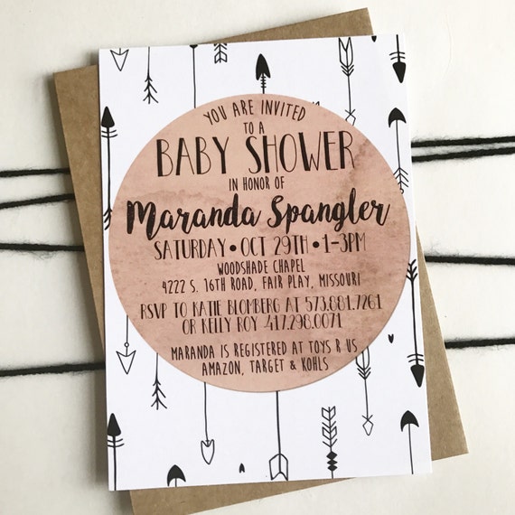 Aztec Baby Shower Arrows Gender Neutral Baby Shower | Etsy