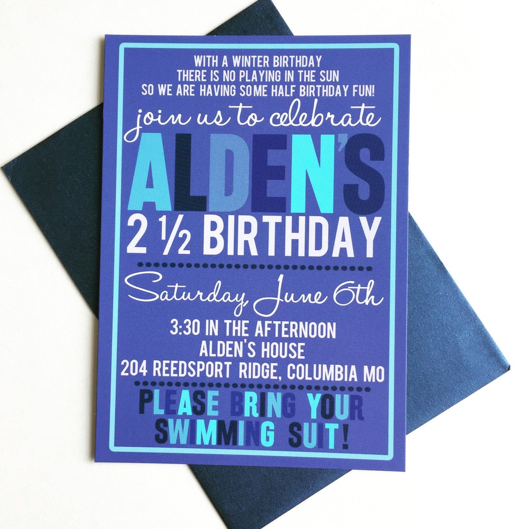 Blue Party| Color Birthday Party | Birthday Party Invitation | Digital ...