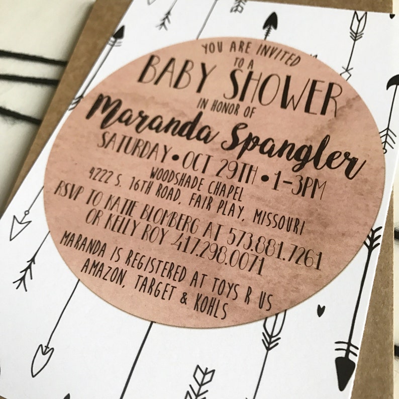Aztec Baby Shower | Arrows | Gender Neutral | Baby Shower Invitation ...
