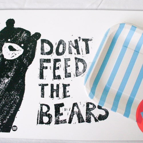 Don't Feed the Bears Camping Party Poster | Etsy