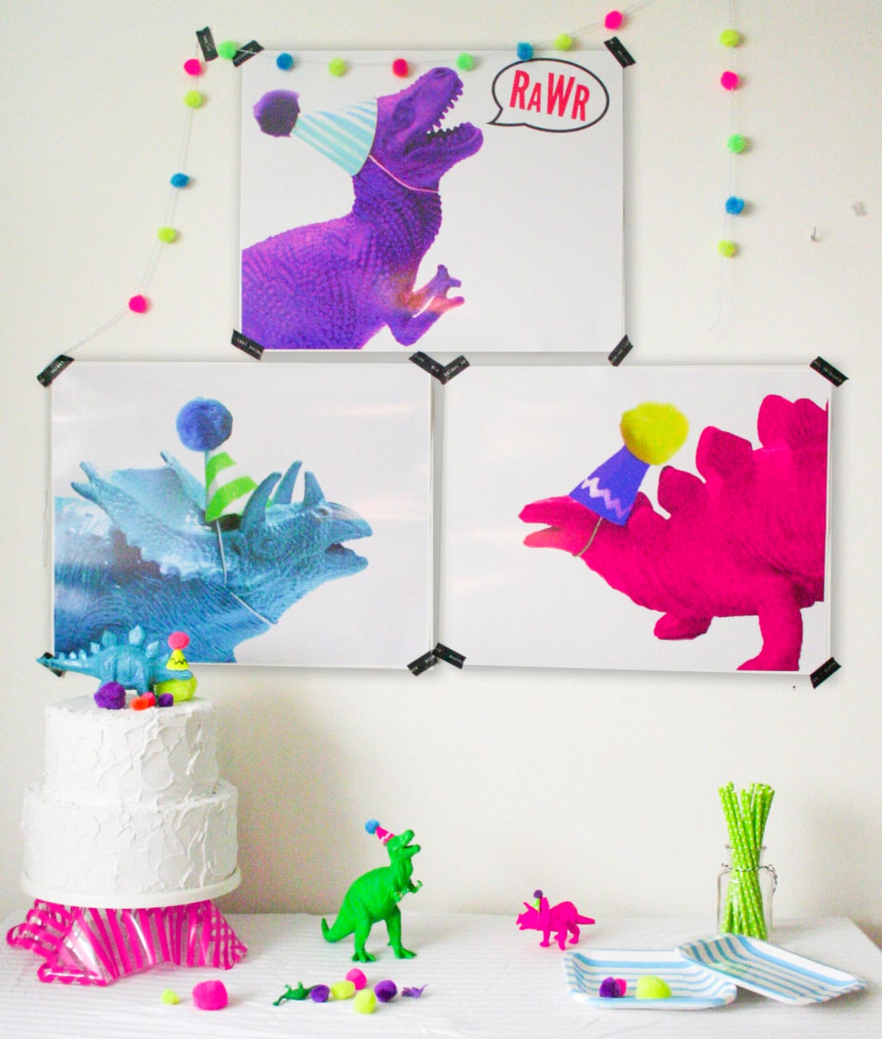Dinosaur Posters girl 3 Different 16x20in Images - Etsy