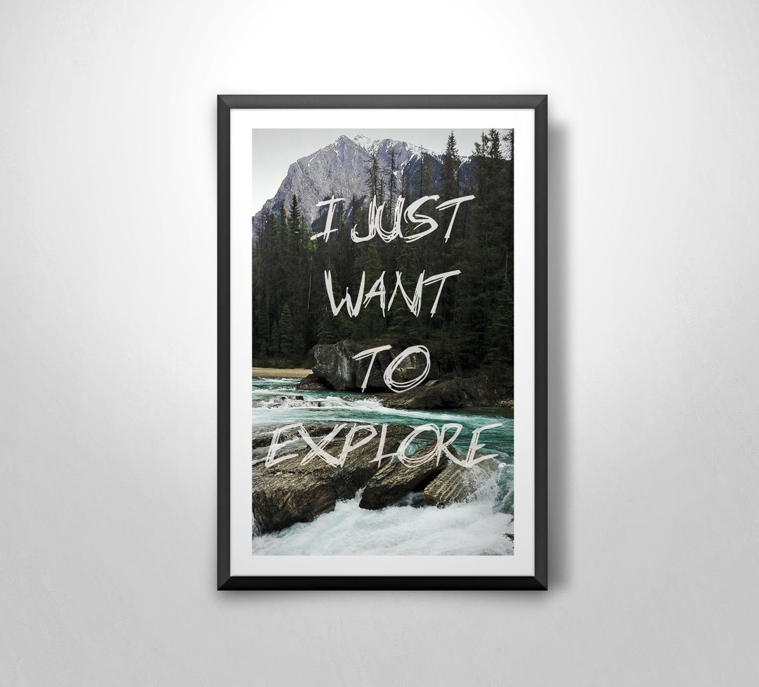 Travel Quotes ('I Just Want to Explore') - Art Print - Etsy