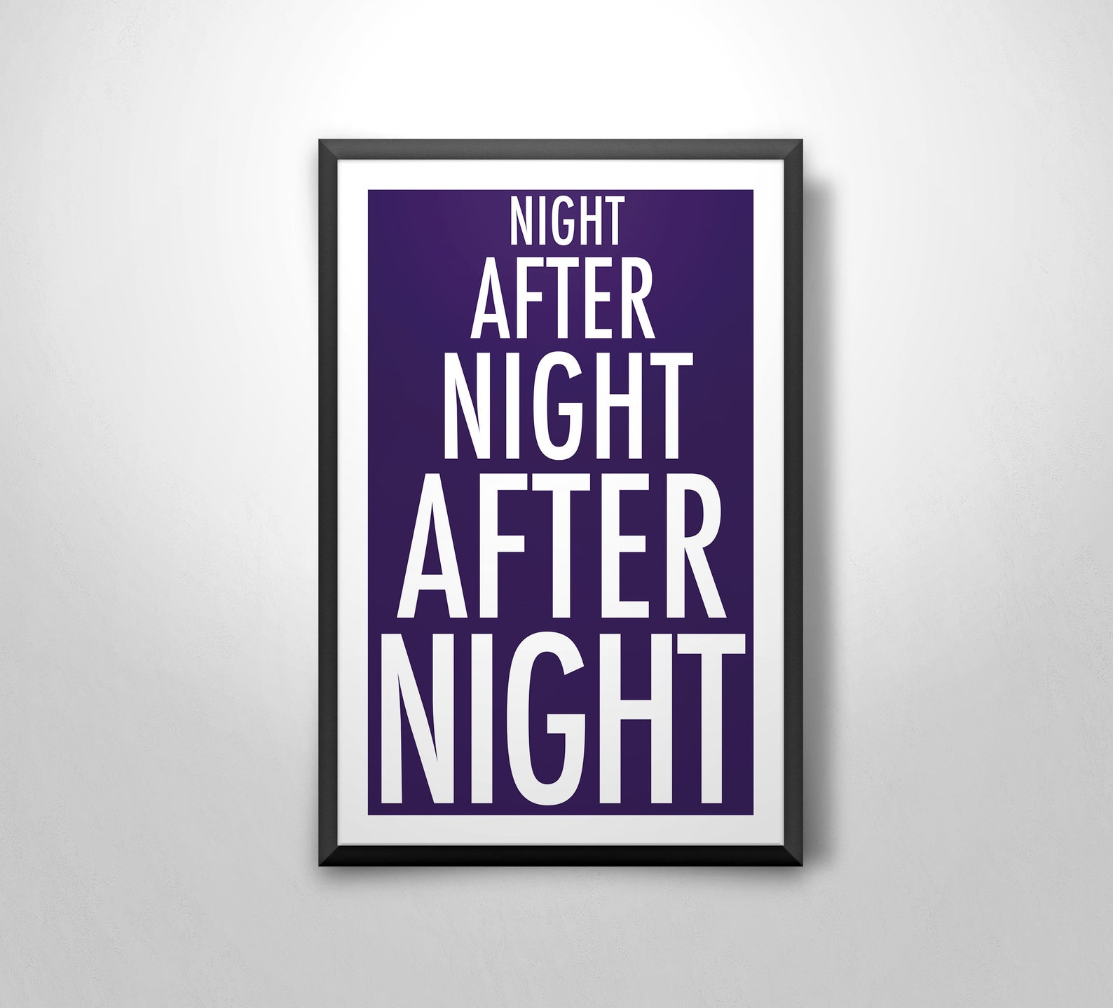 Home Quotes 'night After Night' Art Print - Etsy
