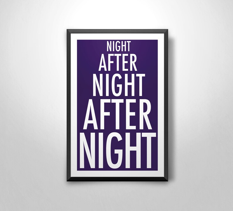 Home Quotes 'night After Night' Art Print - Etsy