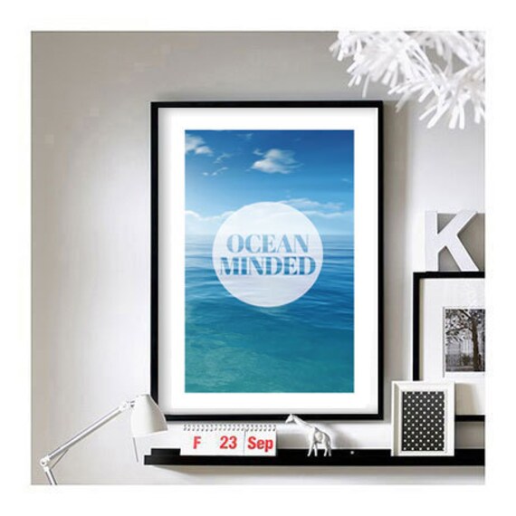 Travel Quotes 'ocean Minded' Art Print | Etsy