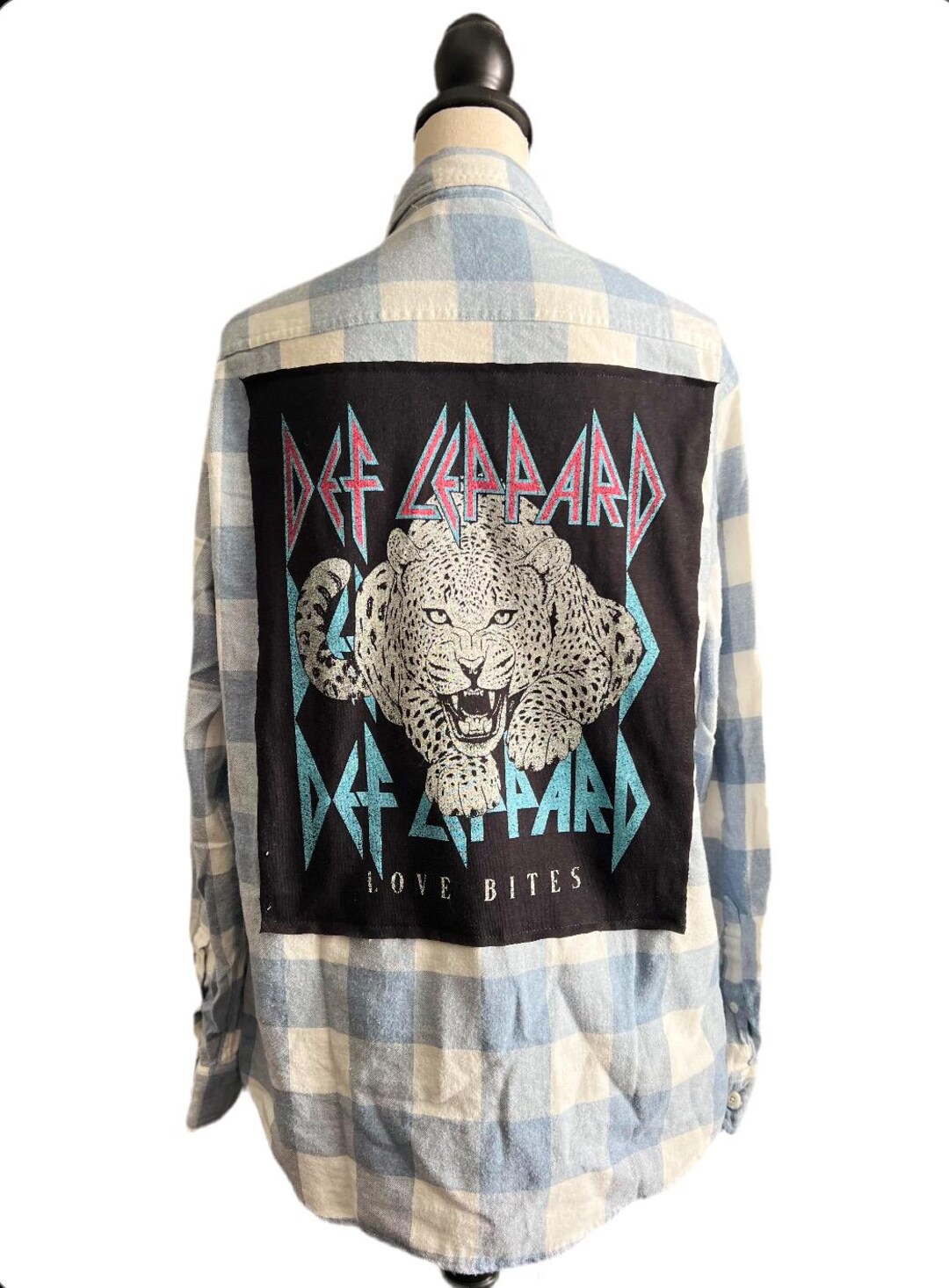 Upcycled Flannel def Leppard - Etsy