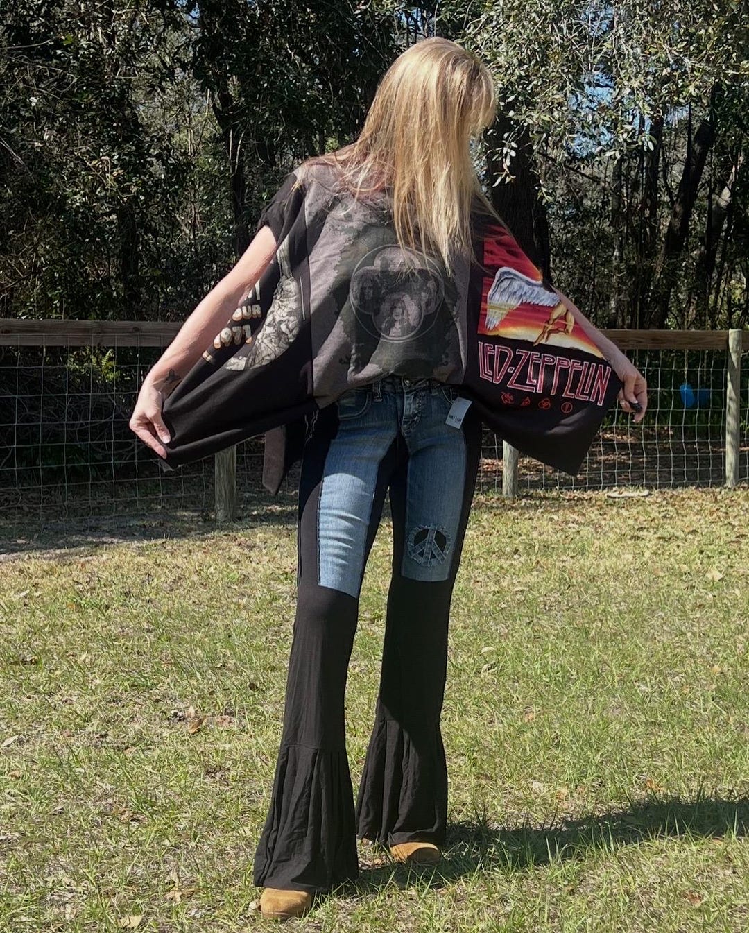 Triple Threat Poncho “led Zeppelin” - Etsy