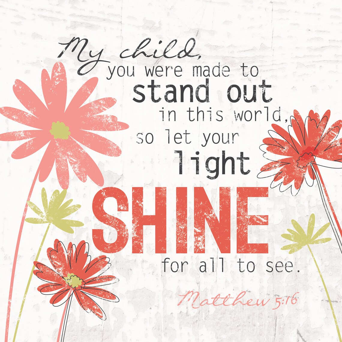 Let Your Light Shine, Matthew 5:16 Bible Faith Art Wall Canvas Sign ...