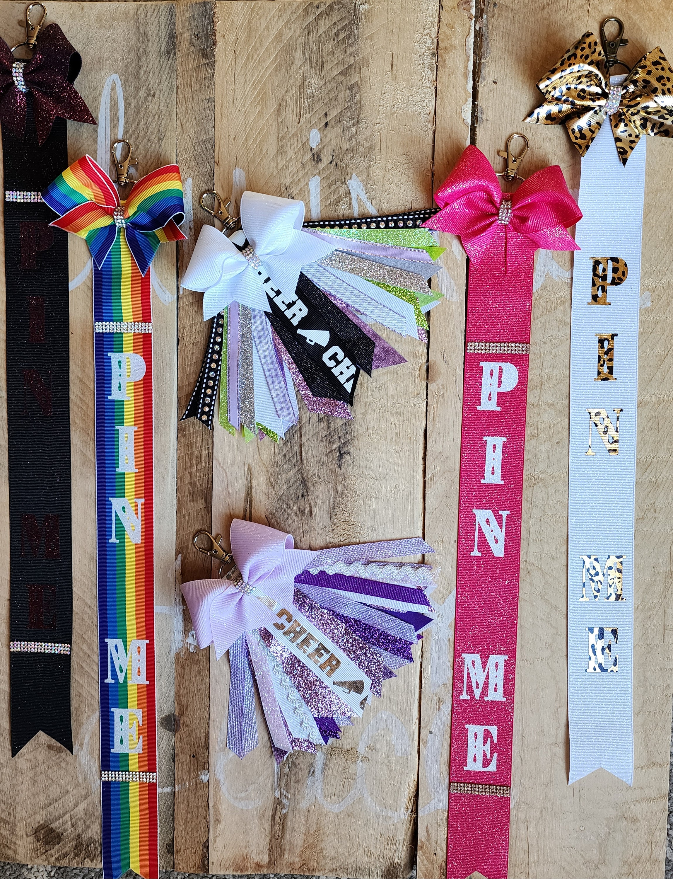 Pin Me Ribbon Zipper Pull Set Custom Colors Made for You You Pick the ...