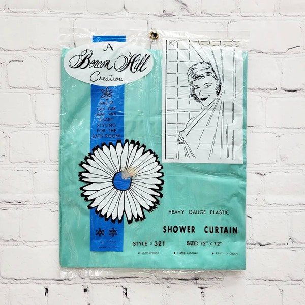 Aqua Shower Curtain Etsy
