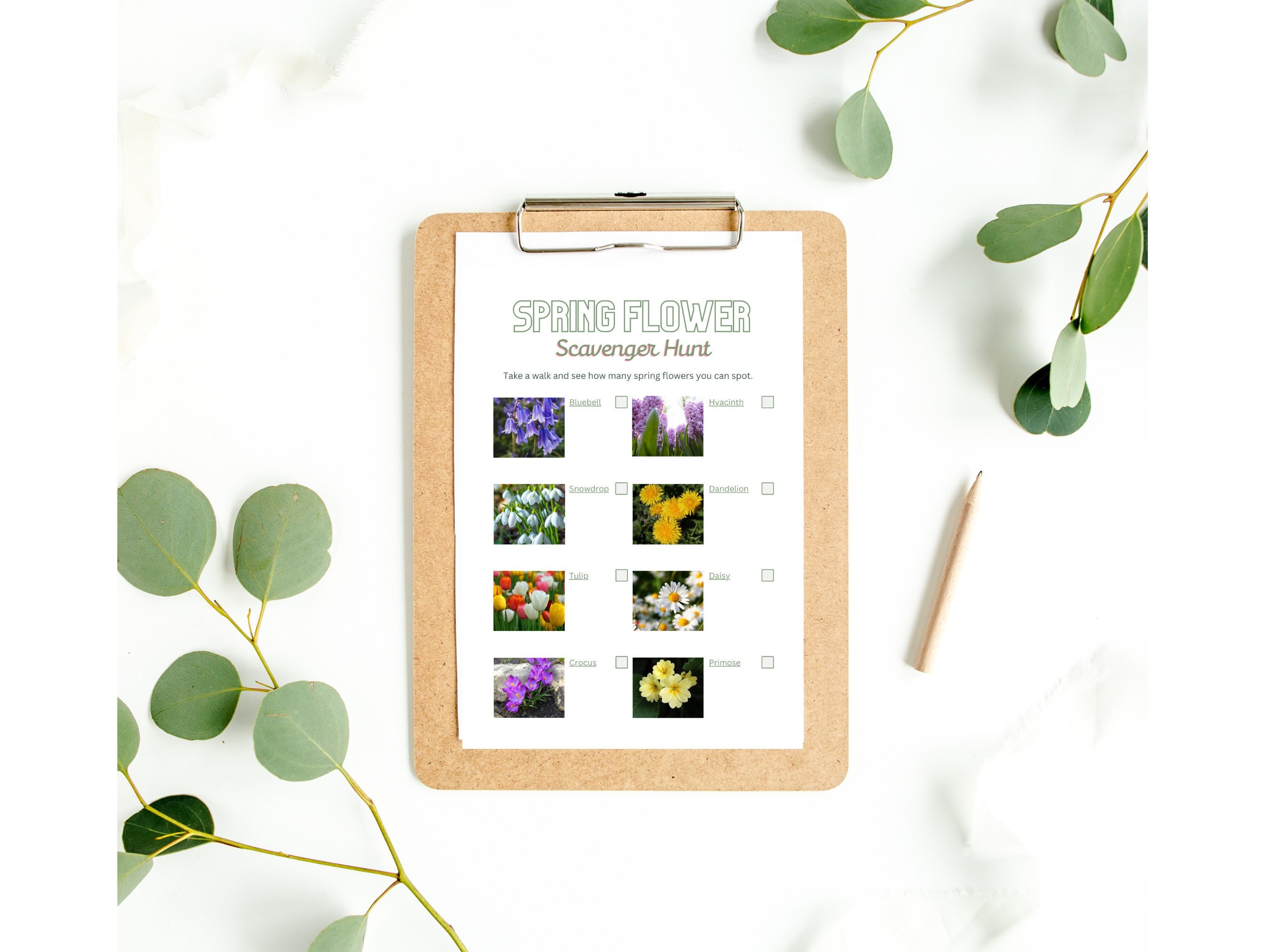 Flower Scavenger Hunt - Printable - Etsy