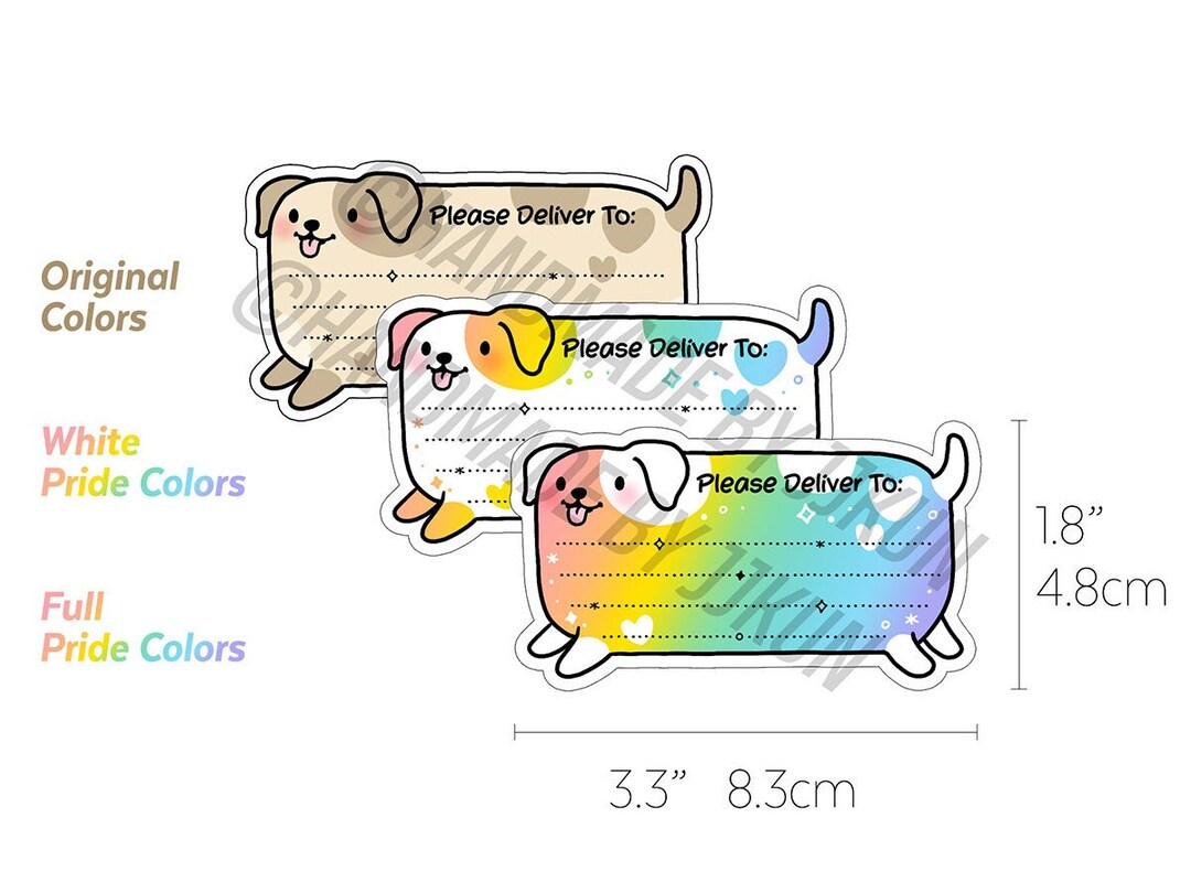 Chonky Dog Pupper Puppy Doggo PRIDE LGBTQ+ Rainbow Tan Brown Fat Pooch ...