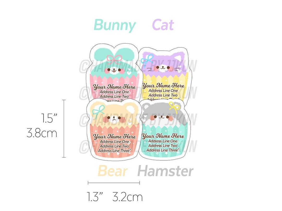 Cupcake Animals Bear Hammy Hamster Kitty Cat Bunny Rabbit Cake Desert ...