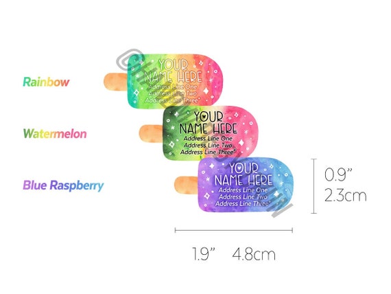 Colorful Popsicle Ice Cream Violet Blue Aqua Yellow Ombre | Etsy