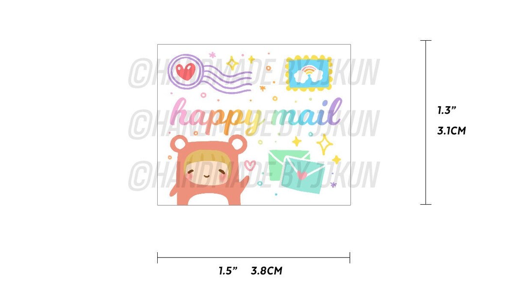 Happy Mail Cute Postage Postoid Kawaii Bear Costume Rainbow Mail # ...