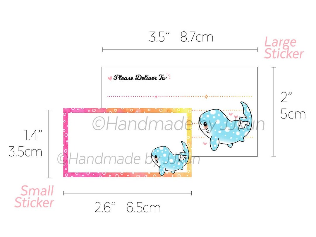 Whale Shark Aquatic Marine Life Fish Ocean Water Cute Summer Mailing ...