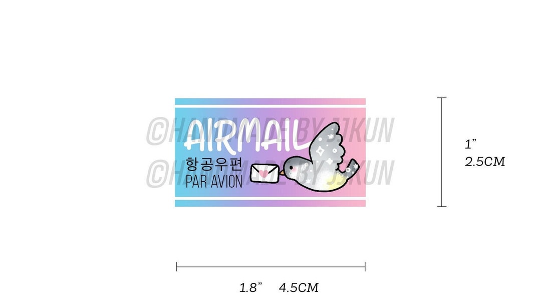 Sparrow Carrying Letter Pretty Rainbow Airmail Air Mail Par Avion ...