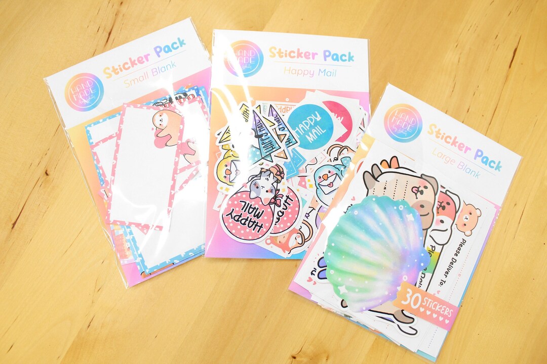 Sticker Packs / 30 Piece / Cute Sticker Grab Bag From Handmade by Jjkun ...