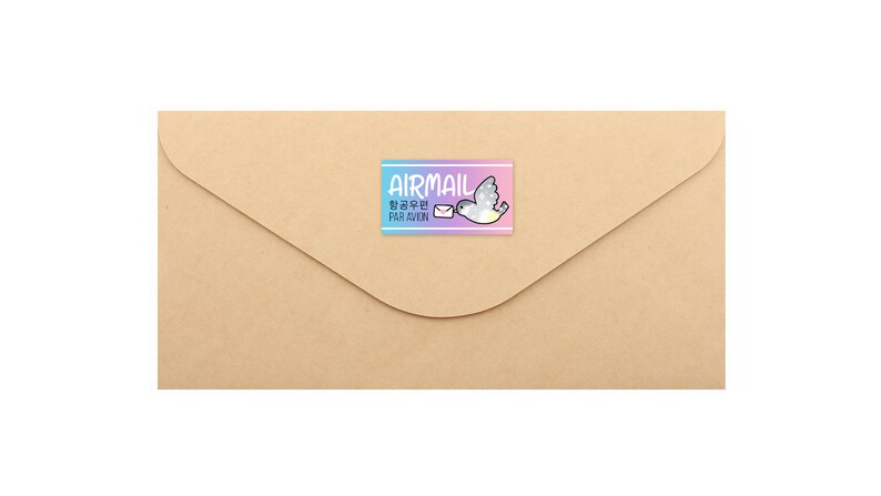 Sparrow Carrying Letter Pretty Rainbow Airmail Air Mail Par Avion ...