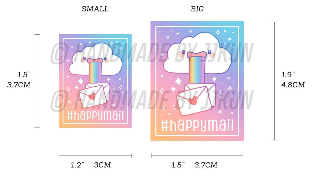 Barfing Rainbow Cloud & Envelopes Colorful Ombre Gradient Mail Kawaii ...